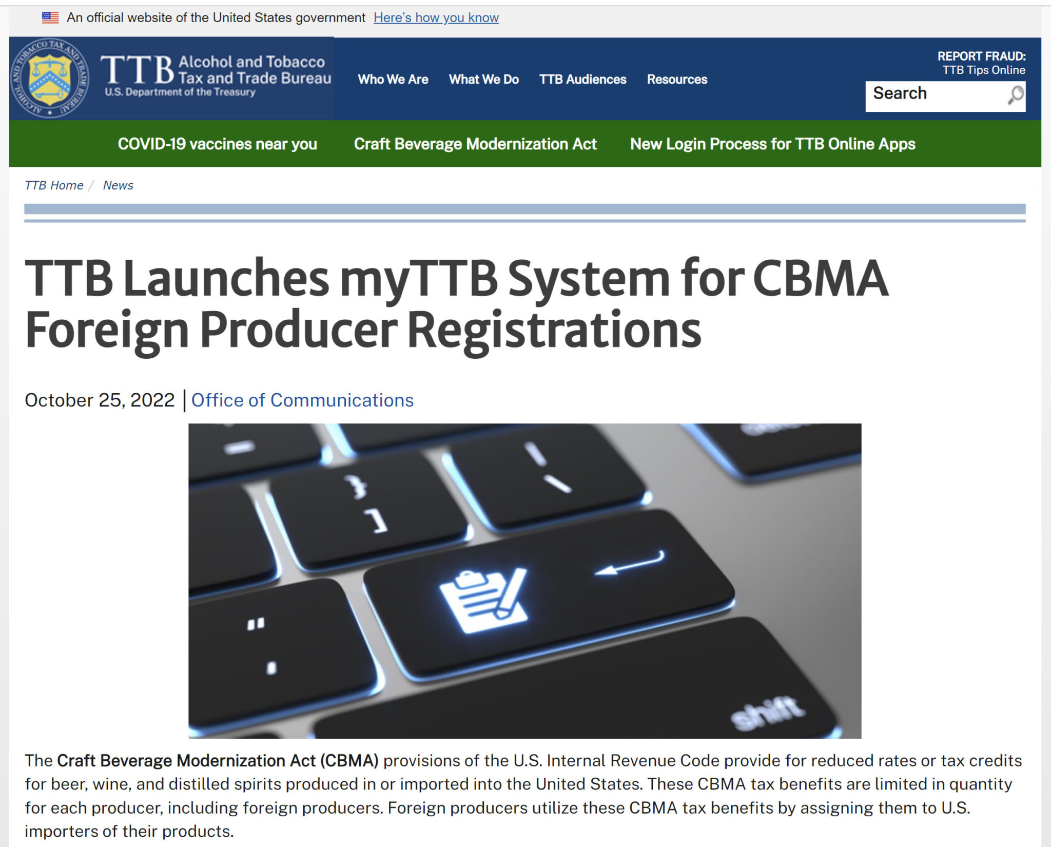 Foreign Producers Should Get Ready for Big CBMA Tax Benefits - Lehrman ...